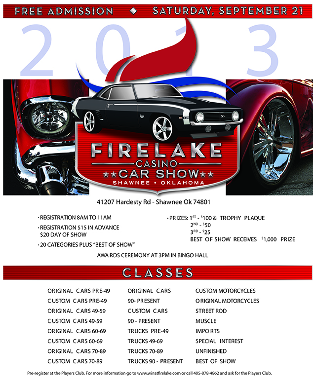 Annual Car Show Returns To FireLake Casino September 21 Potawatomi