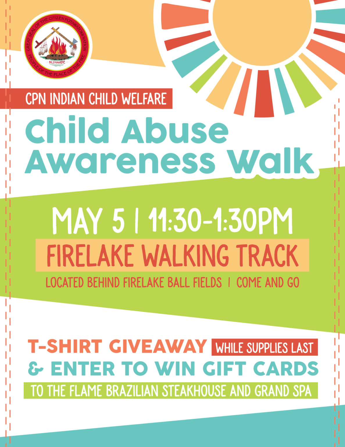 CPN Indian Child Welfare Child Abuse Awareness Walk - Potawatomi.org